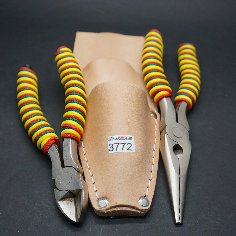 Leather Sheath W/ Titanium Coated 7" Pliers and Dykes - SurfaceIron.com