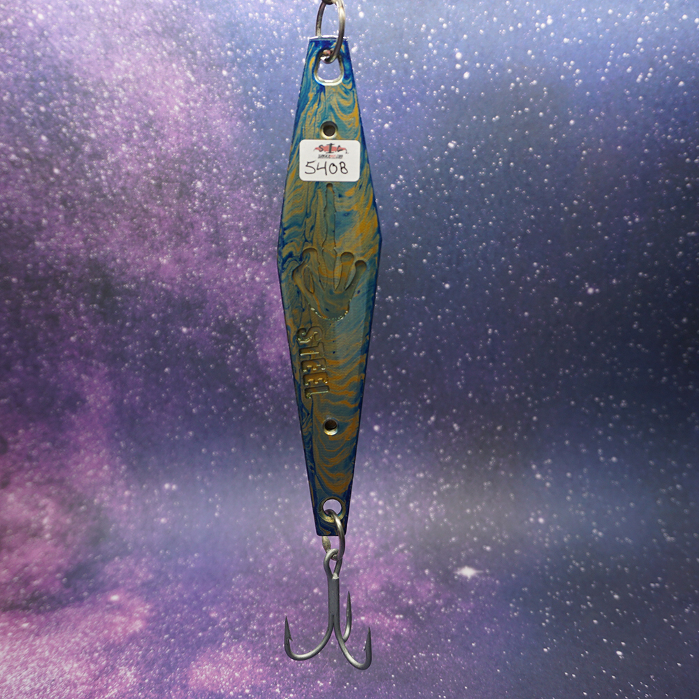 Steel Jigs - *Light* Anodized Blue/Gold - SurfaceIron.com